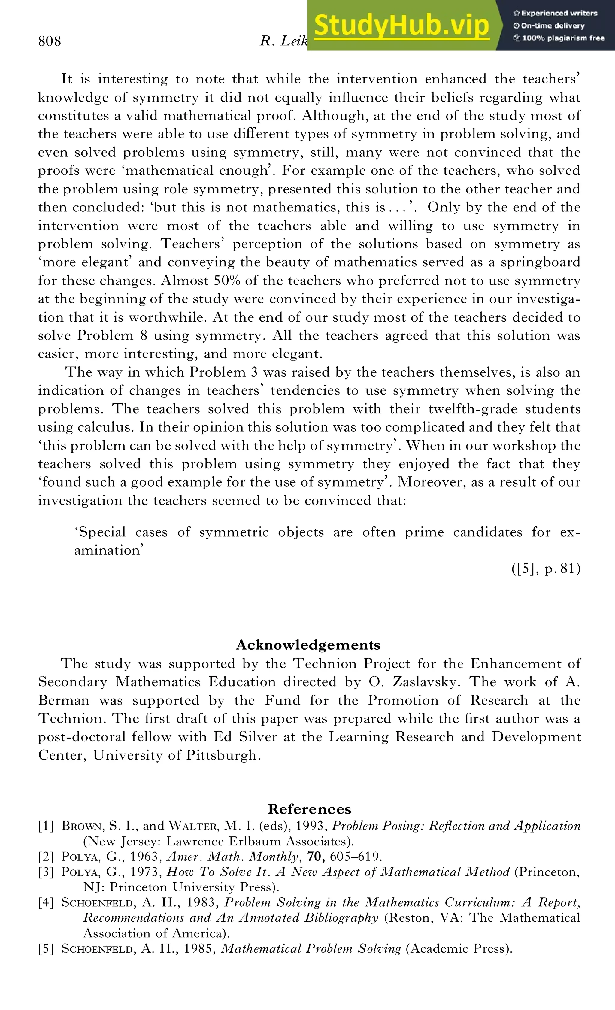 Applications Of Symmetry To Problem Solving | PDF