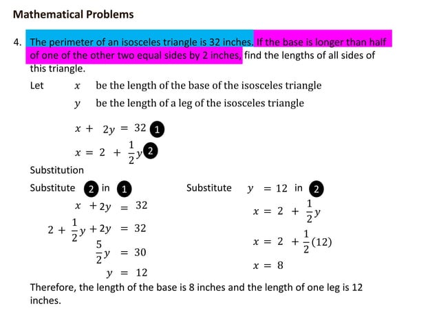 Applications of system of linear equations.ppt | Education