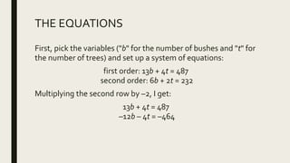 Applications of systems of equations | PPT