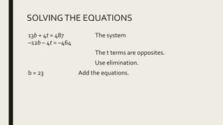 Applications of systems of equations | PPT