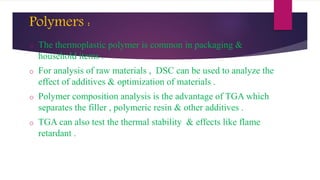 Applications of tga | PPTX