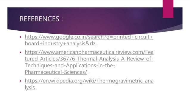 Applications of tga | PPTX