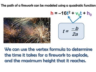 Applications of the vertex formula | PPTX