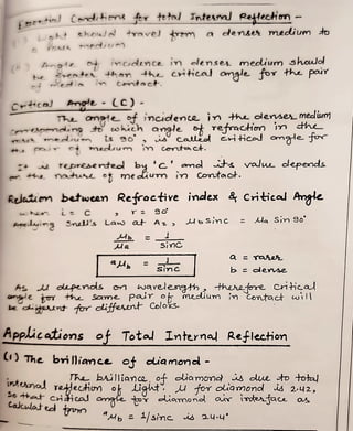 Applications of TIR.pdf physics class 12 | PDF