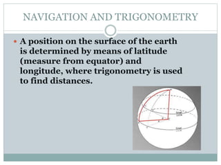 Applications of trigonometry | PPTX