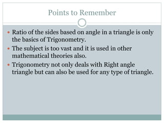 Applications of trigonometry | PPTX