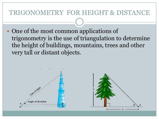 Applications of trigonometry