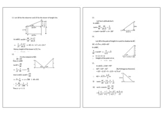 Applications of Trigonometry PYQ'S class 10.pdf