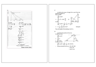 Applications of Trigonometry PYQ'S class 10.pdf
