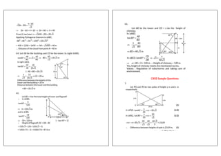 Applications of Trigonometry PYQ'S class 10.pdf