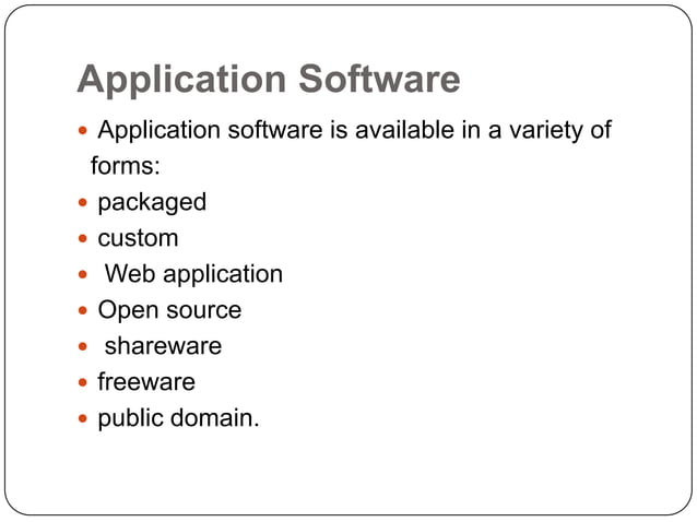 Application software | PPT