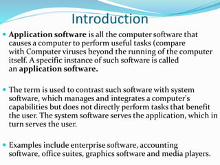 Computer Application Software Examples