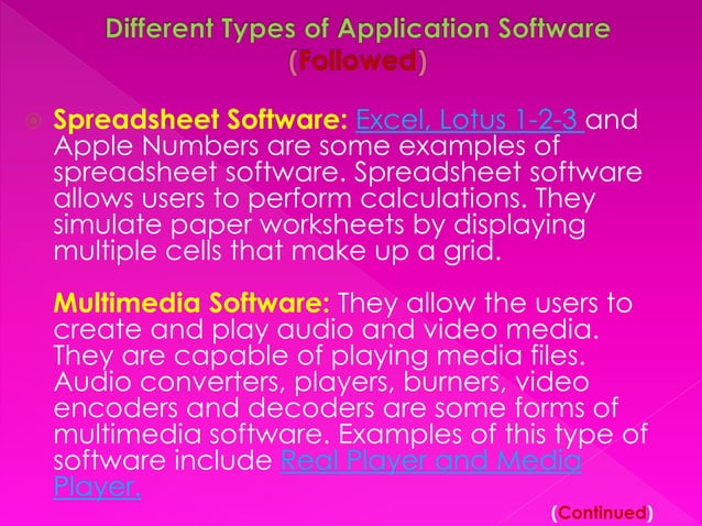 Application software | PPSX | Computer Software and Applications | Computing