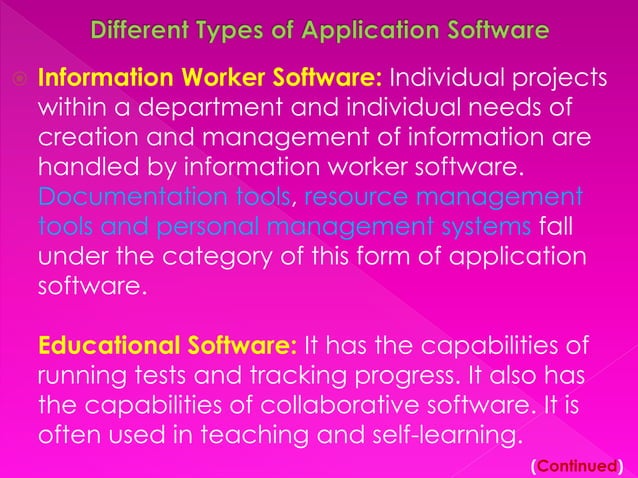 Application software | PPSX | Computer Software and Applications | Computing