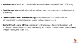 Application Software Types, Functions and An Overview | PPTX