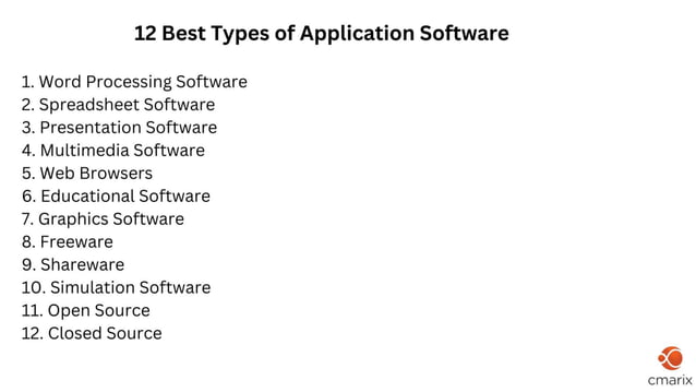 Application Software Types, Functions and An Overview | PPTX