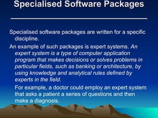 Computer Science - Type of software: Application | PPT
