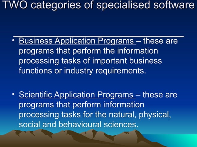 Computer Science Type Of Software Application Ppt