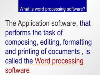 Uses of Application software. | PPT