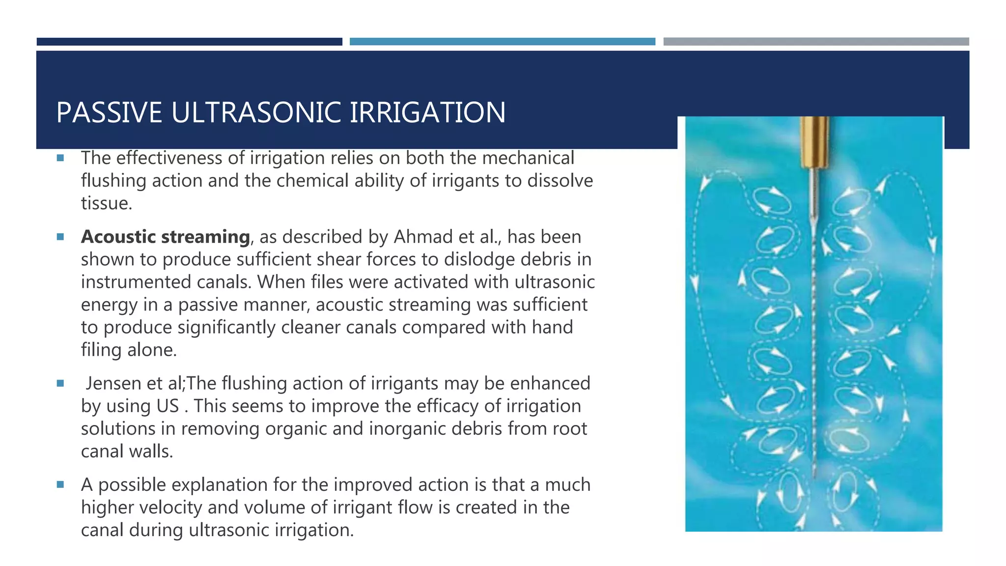 Applications of ultrasonics in endodontics | PPTX