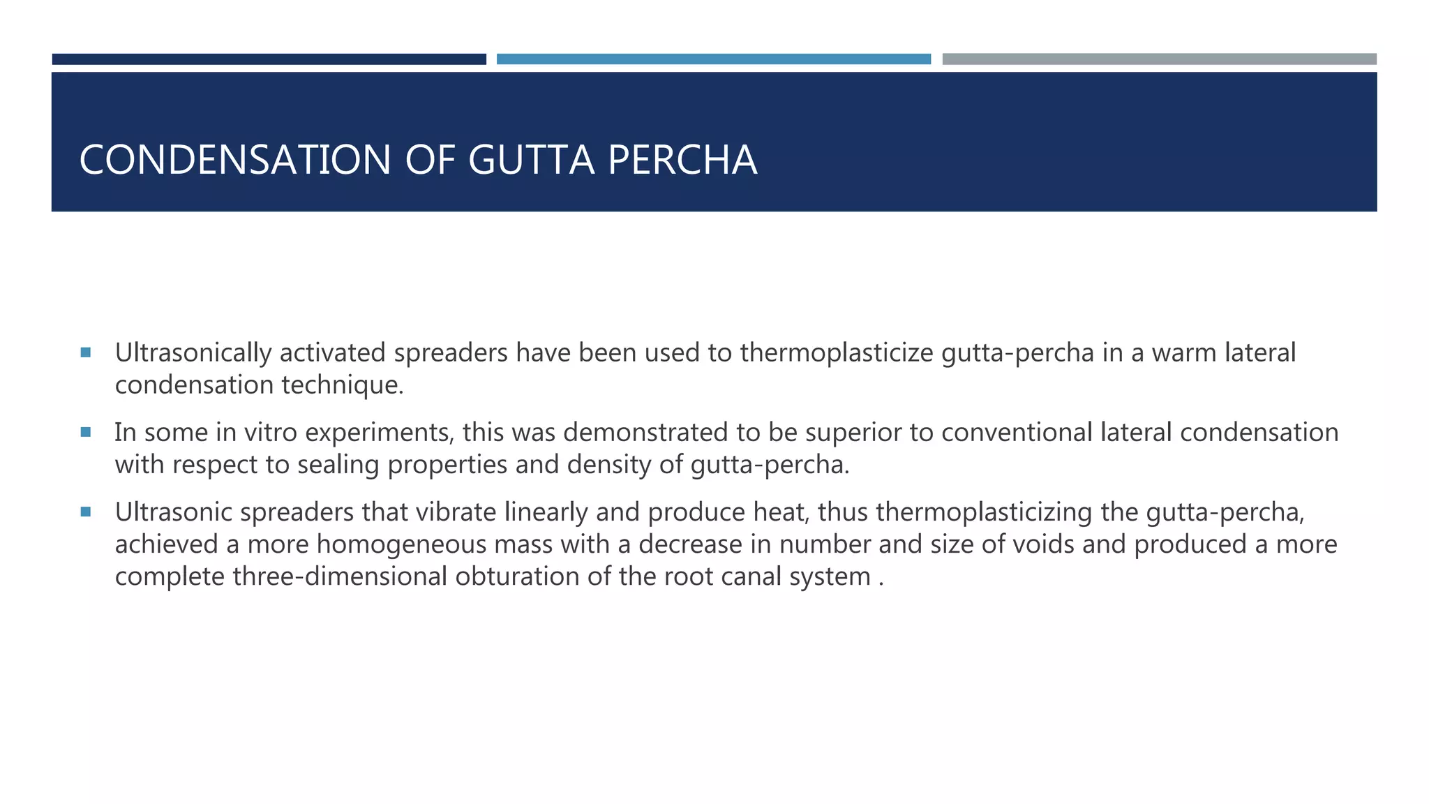 Applications of ultrasonics in endodontics | PPTX