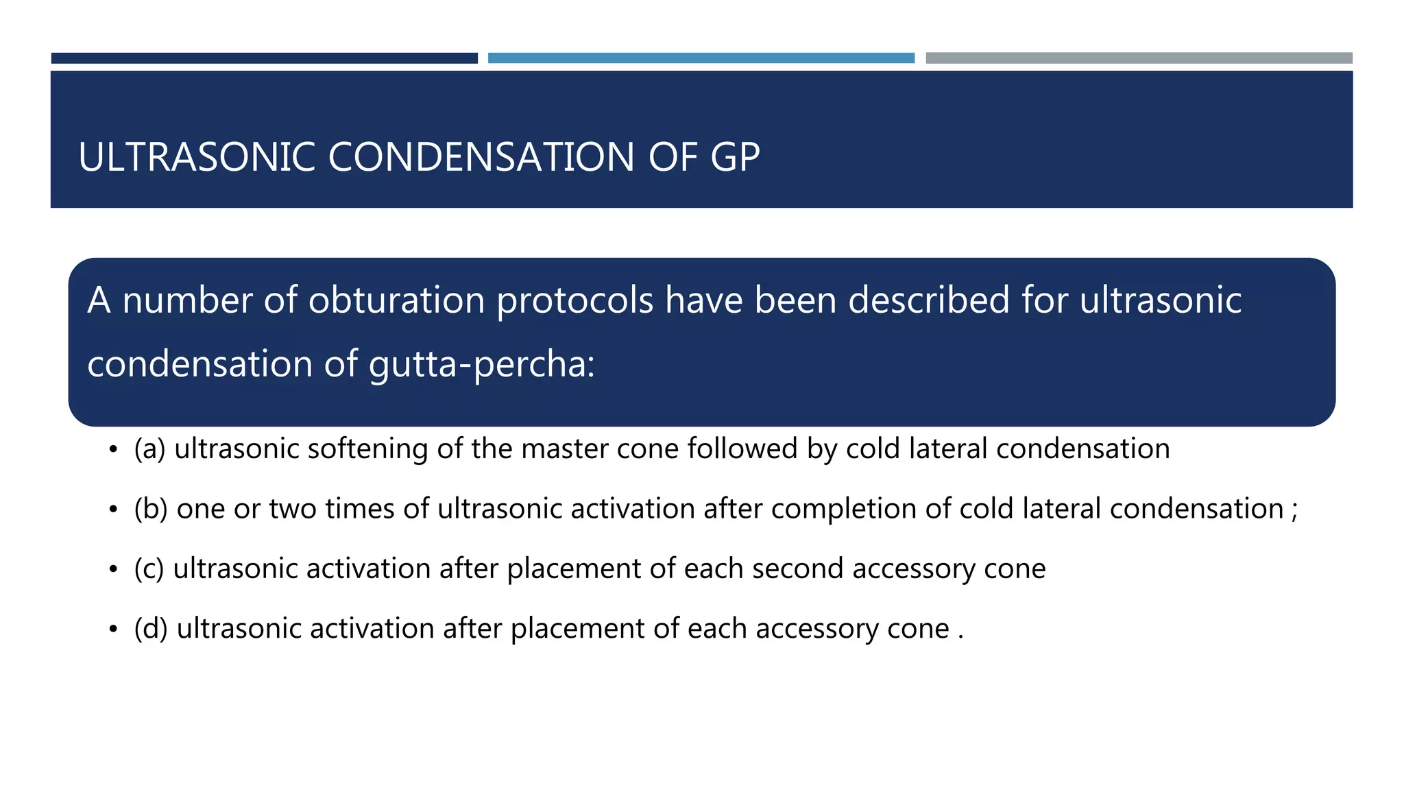 Applications of ultrasonics in endodontics | PPTX