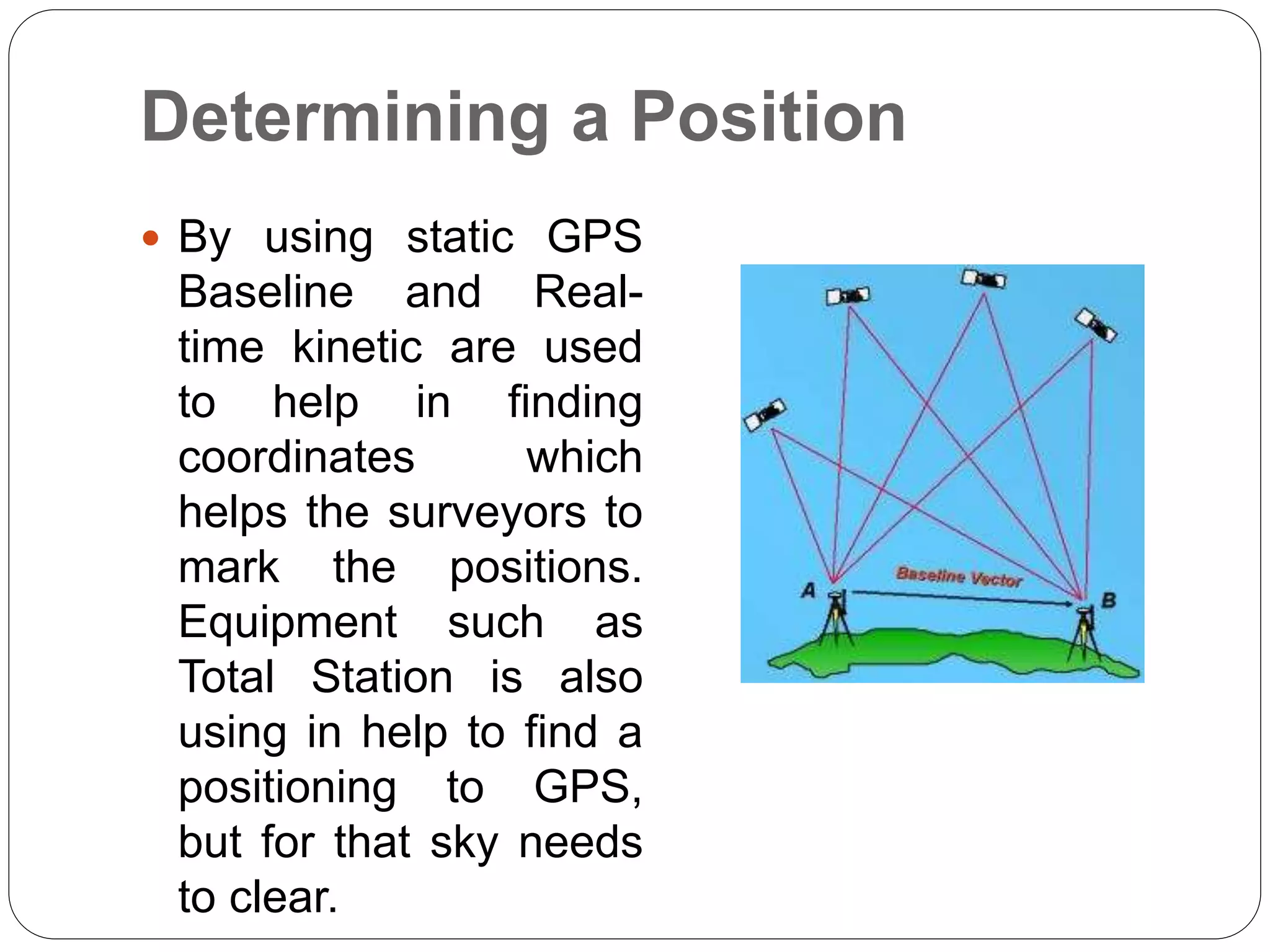 Applications of used gps in land surveying | PPTX