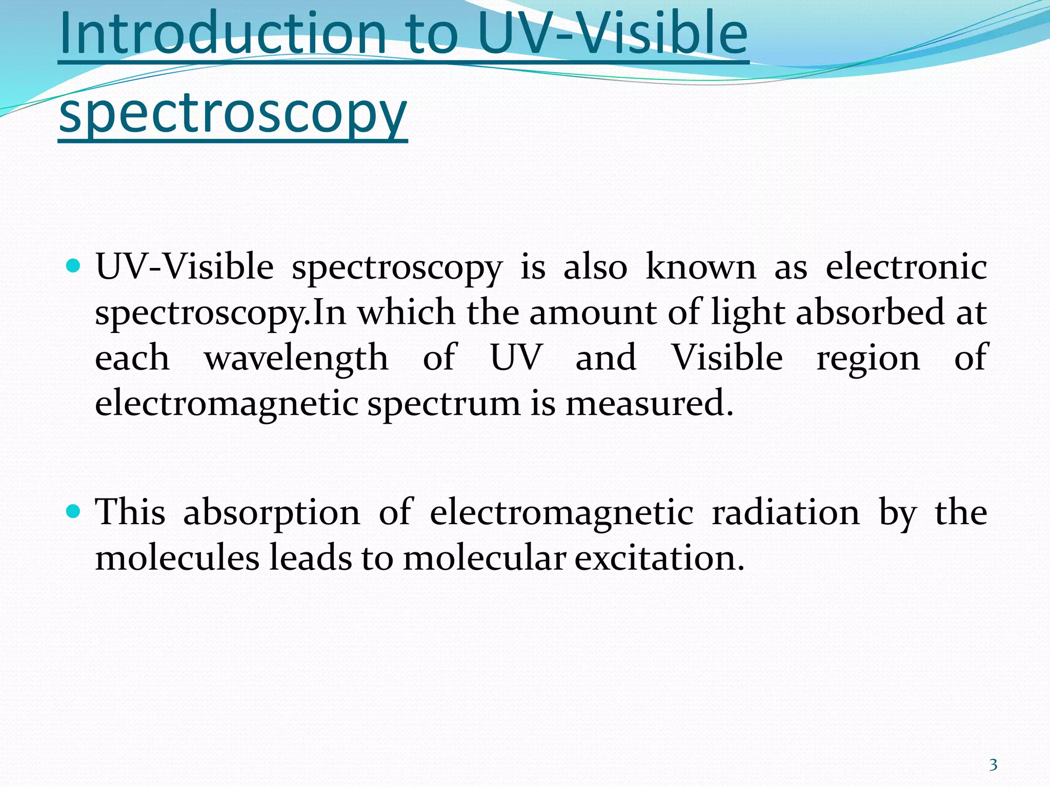 Applications of uv visible spectroscopy | PPTX