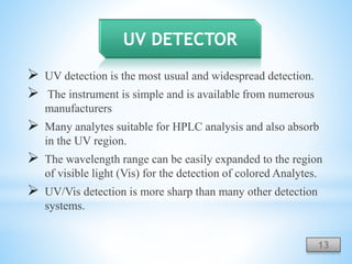 Applications of uv with hplc | PPTX | Chemistry | Science