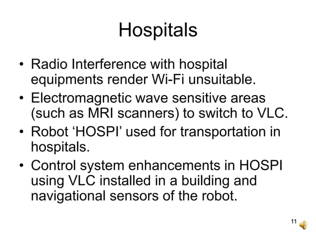 Applications Of Visible Light Communication Ppt