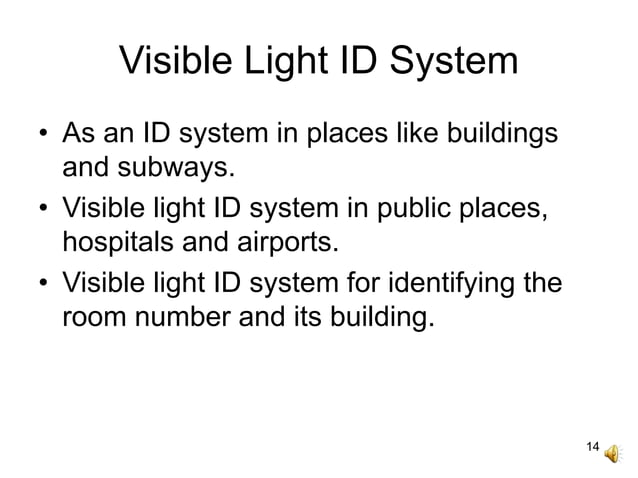 Applications of visible light communication | PPT