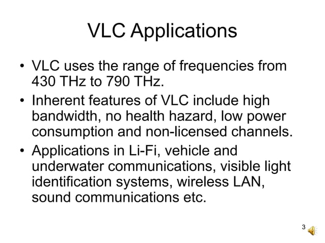 Applications of visible light communication | PPT