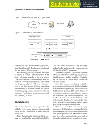 Applications Of Wireless Sensor Networks | PDF