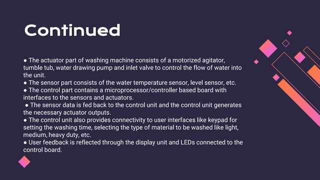 APPLICATION SPECIFIC-WASHING MACHINE.pptx | Home Appliances | Home & Garden