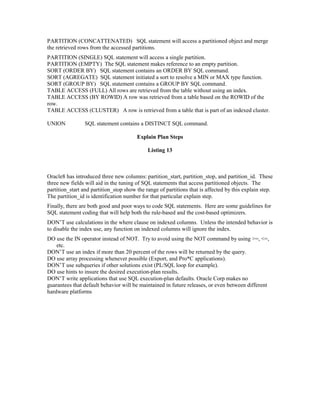 Application sql issues_and_tuning | PDF | Databases | Computer Software and Applications