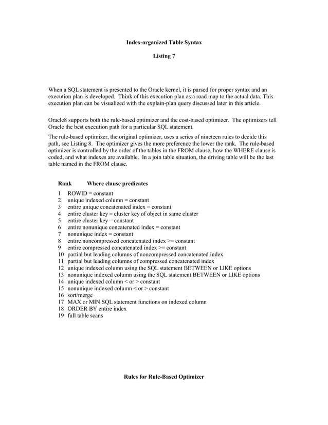 Application sql issues_and_tuning | PDF