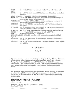 Application sql issues_and_tuning | PDF | Databases | Computer Software and Applications