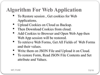 Application state backup and restoration | PPT