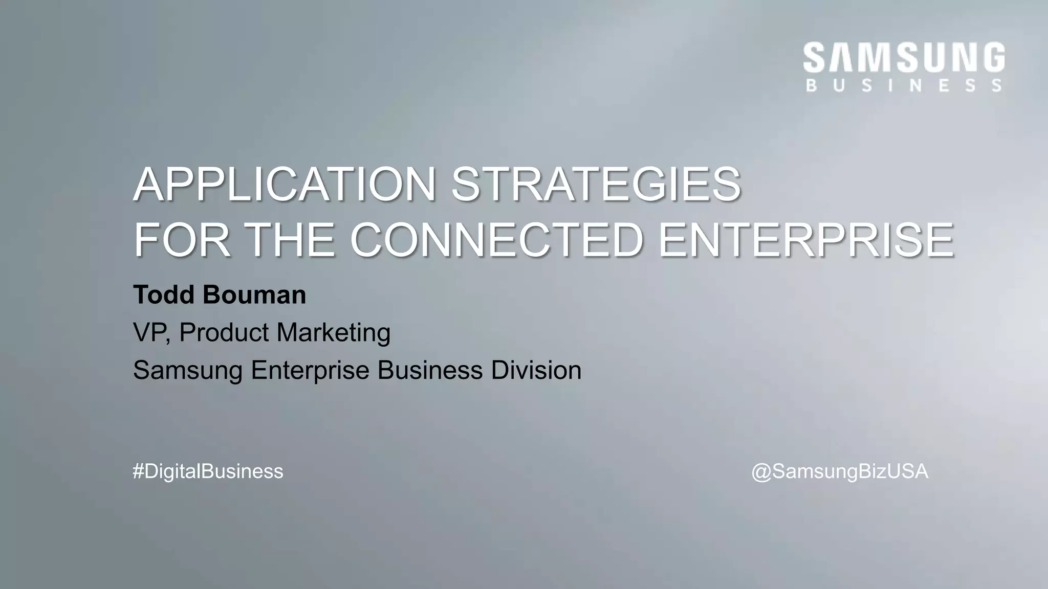 Application Strategies for the Connected Enterprise | PPTX