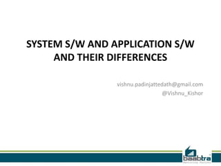 Application & system software | PPTX