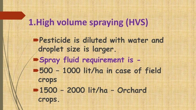 Application techniques of spray fluids | PPTX | Gardening | Home & Garden