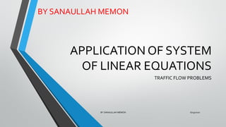 application of system of linear equations | PPT