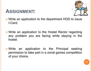 Request Application writing | PPTX