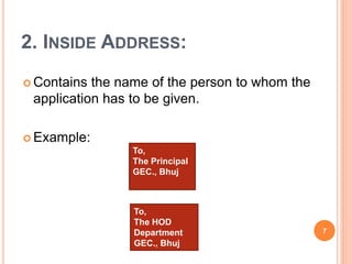 Request Application writing | PPTX