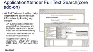OpenText ApplicationXtender -the basics | PPT