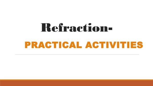 Applicatons Of Refraction From Refraction Of Lightpptx