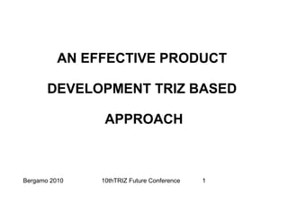 Applicazione metodo triz alla progettazione, esempio - Application of ...