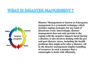 Application of Remote Sensing & GIS in Disaster Management | PPTX