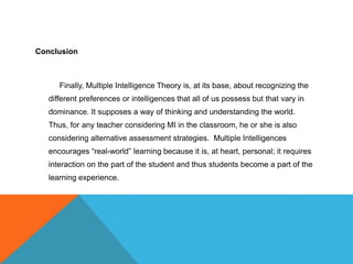 multiple intelligence theory | PPTX
