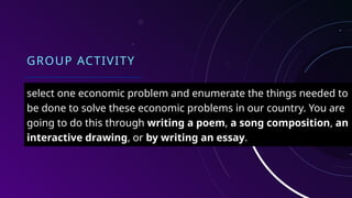 applied economics presentation about economic problems | PPTX